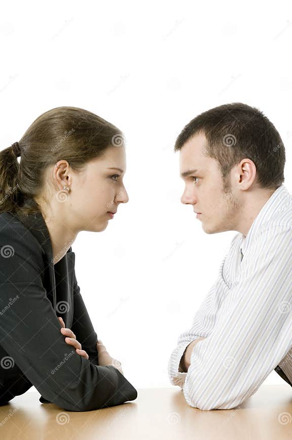 Staring Competition stock photo. Image of couple, smart - 2335310