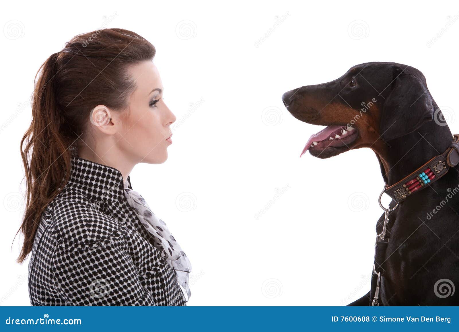 Staring contest stock photo. Image of female, looking - 7600608