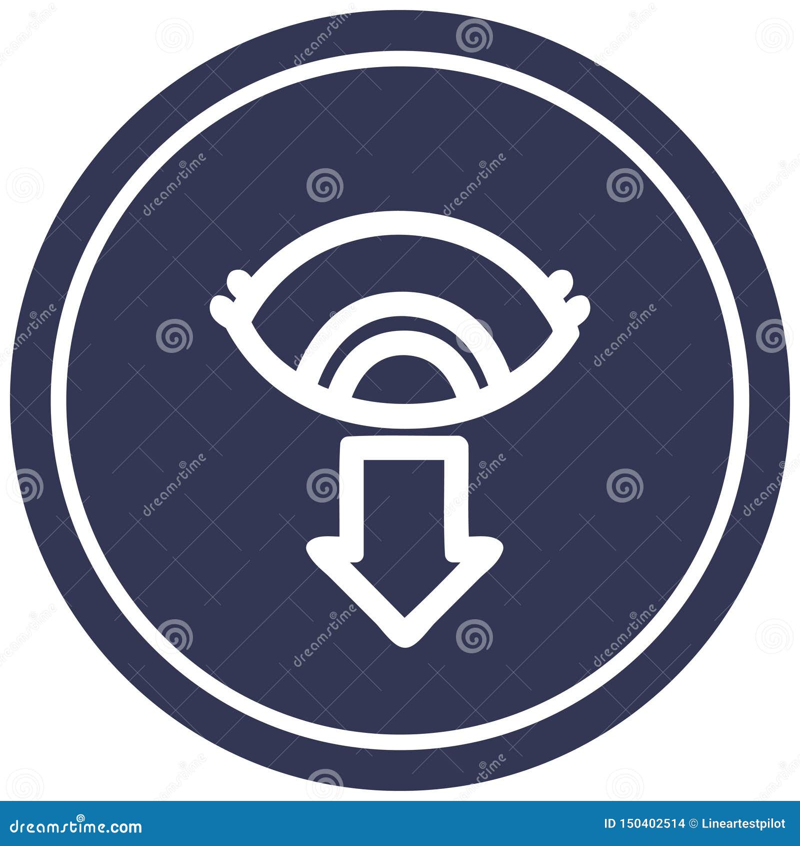 Staring Eye Circular Icon Symbol Stock Vector - Illustration of clip ...