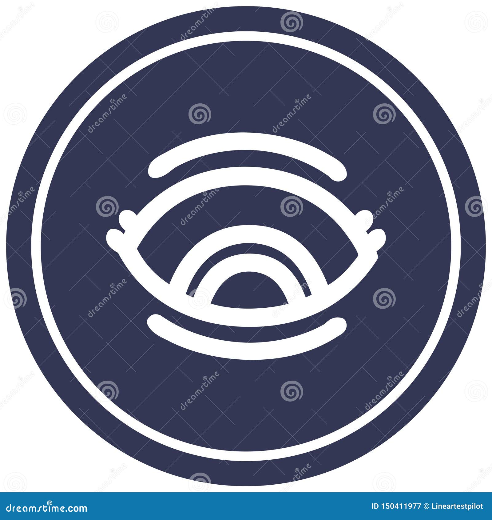 Staring Eye Circular Icon Symbol Stock Vector - Illustration of vision ...