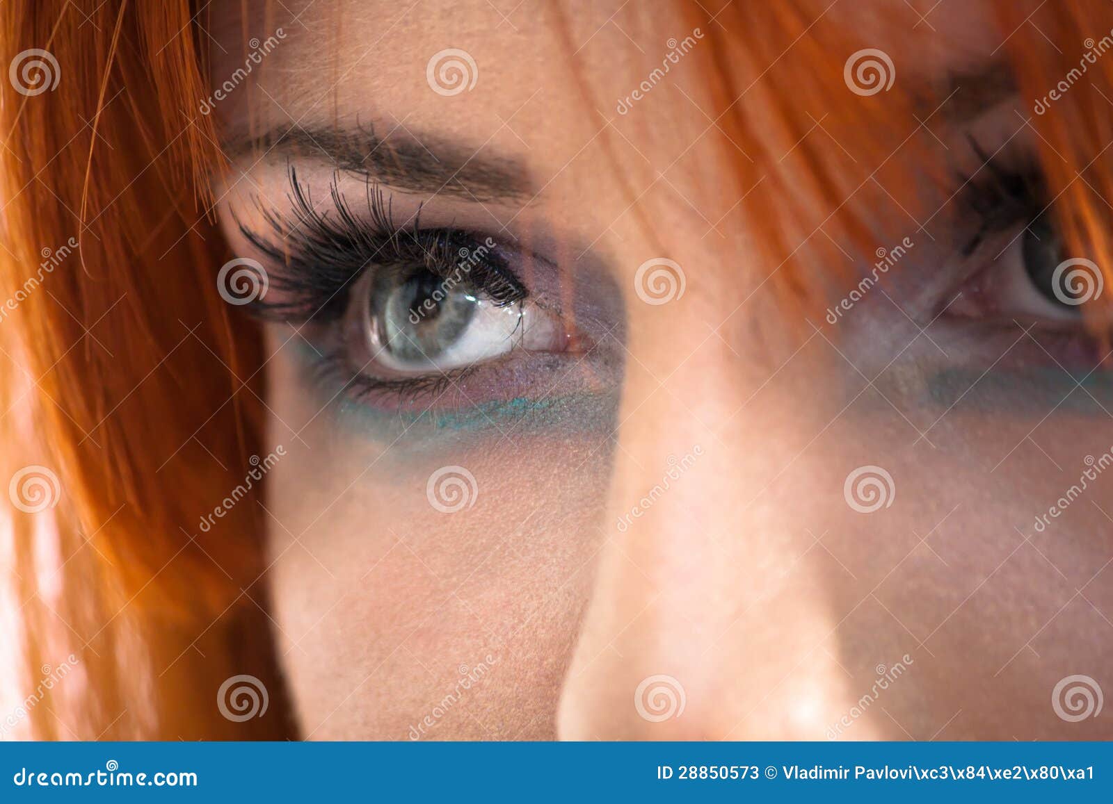 Staring eyes stock image. Image of closeup, hair, makeup - 28850573