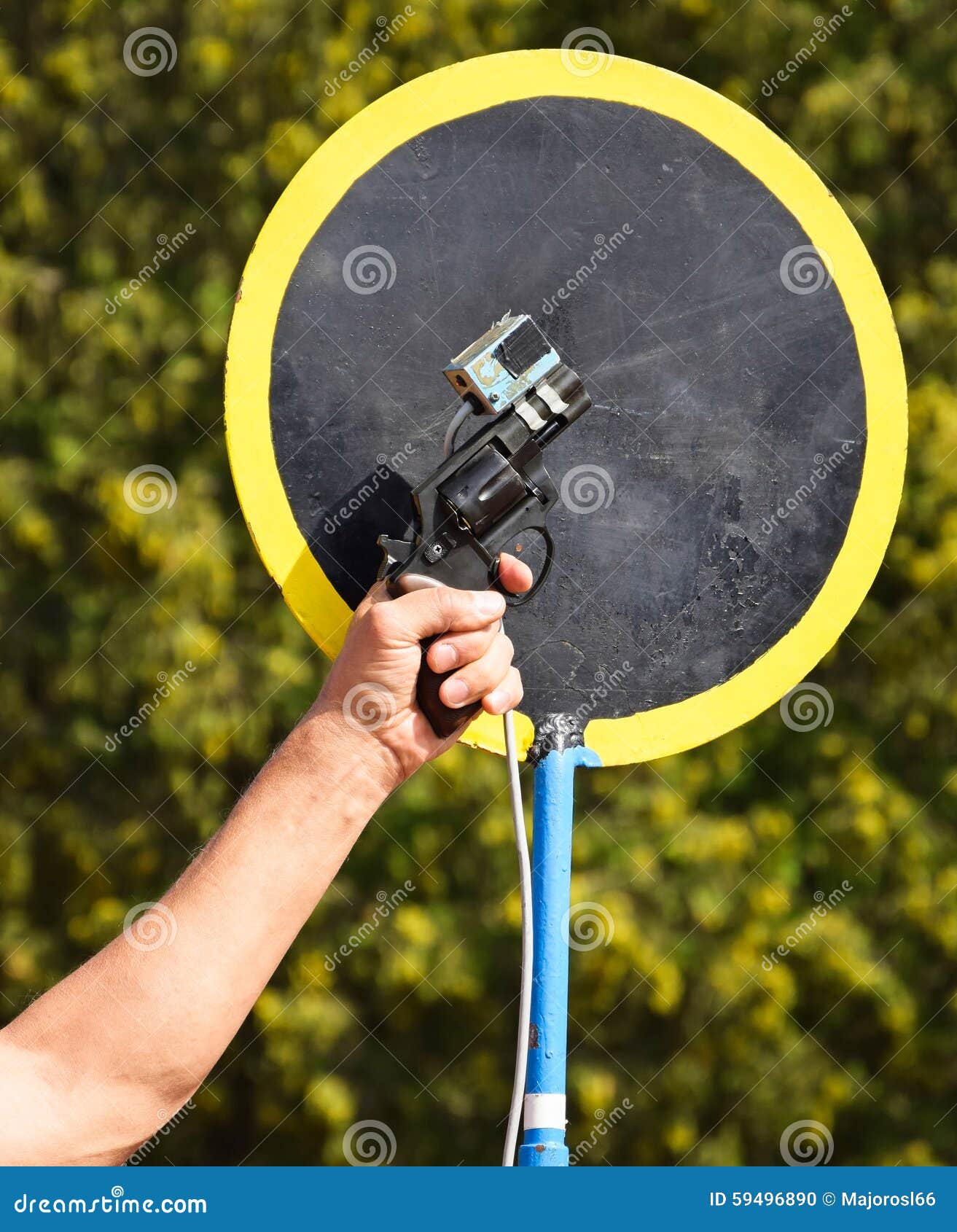 Staring Gun at the Running Race Stock Photo - Image of grass, range ...