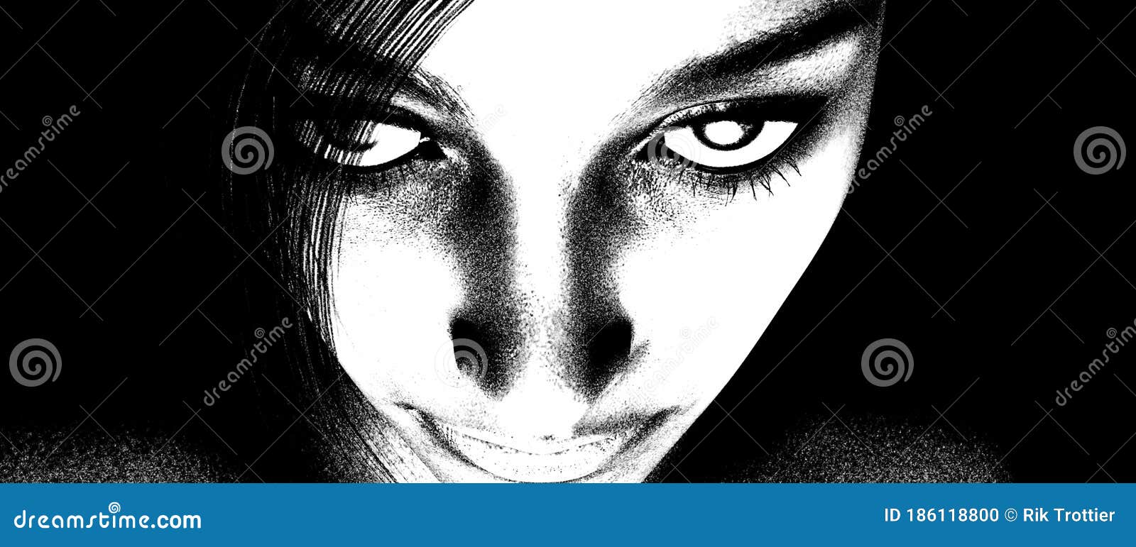 Staring Out into the Camera Stock Illustration - Illustration of calm ...