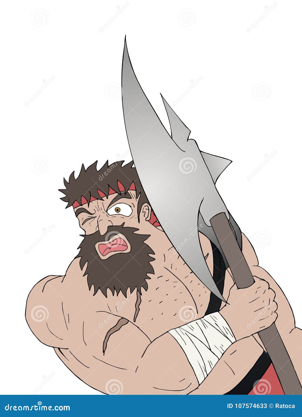 Stark barbar vektor illustrationer. Illustration av tecken - 107574633