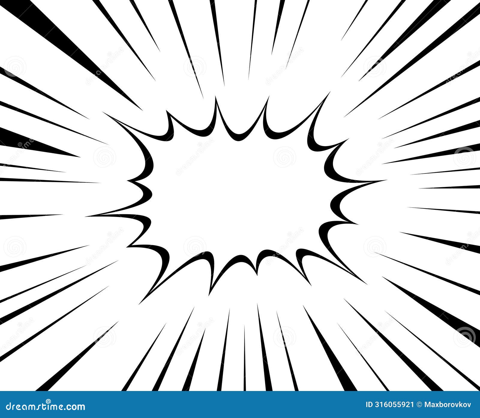 Radiant Spiky Explosion stock vector. Illustration of impactful - 316055921