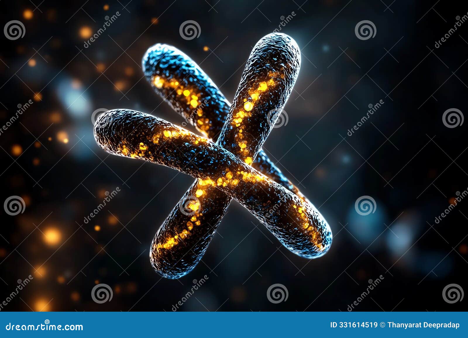 A Stark, Minimal Design Showing a Pair of Chromosomes with One of Them ...