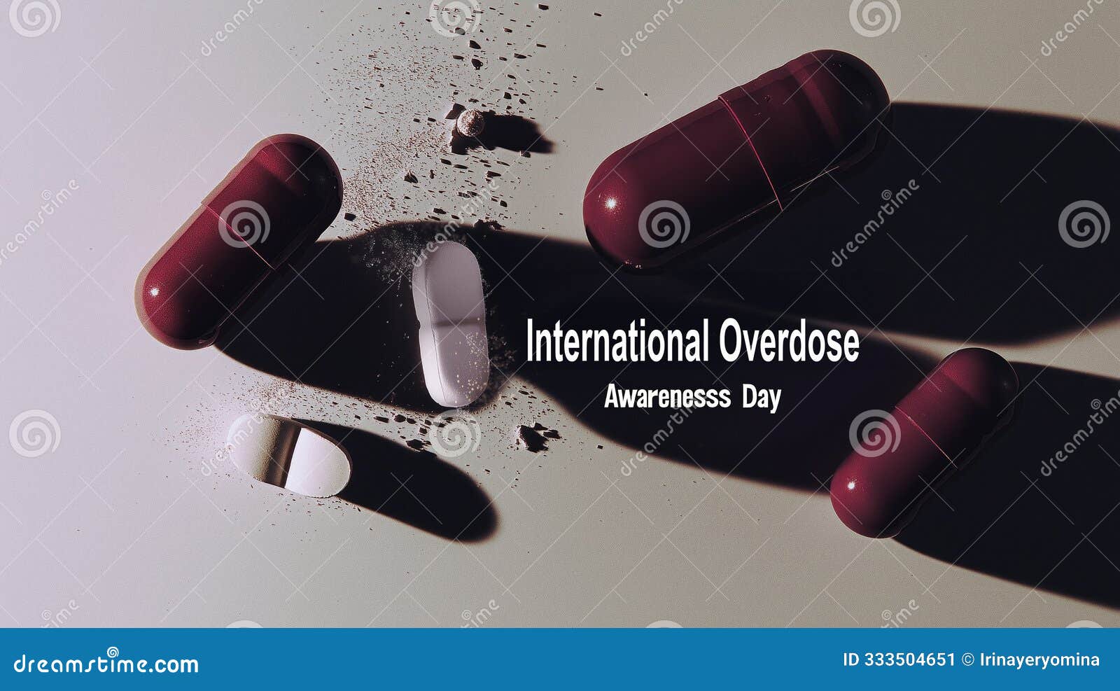 Silhouette of Broken Pill Representing Overdose Awareness with ...