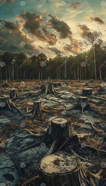 A Stark Visual of Ecological Disaster Deforestation and Desertification ...