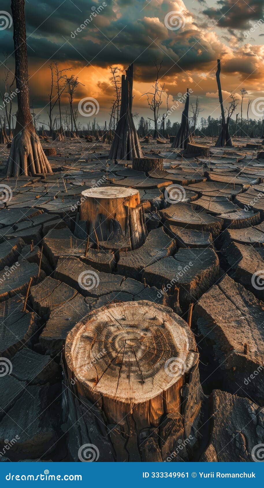 A Stark Visual of Ecological Disaster Showcasing Deforestation and ...