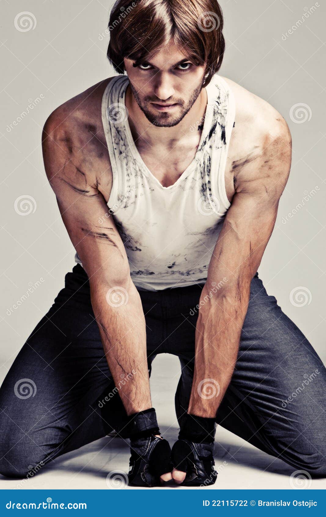 Starker Mann stockfoto. Bild von stark, mann, handschuh - 22115722