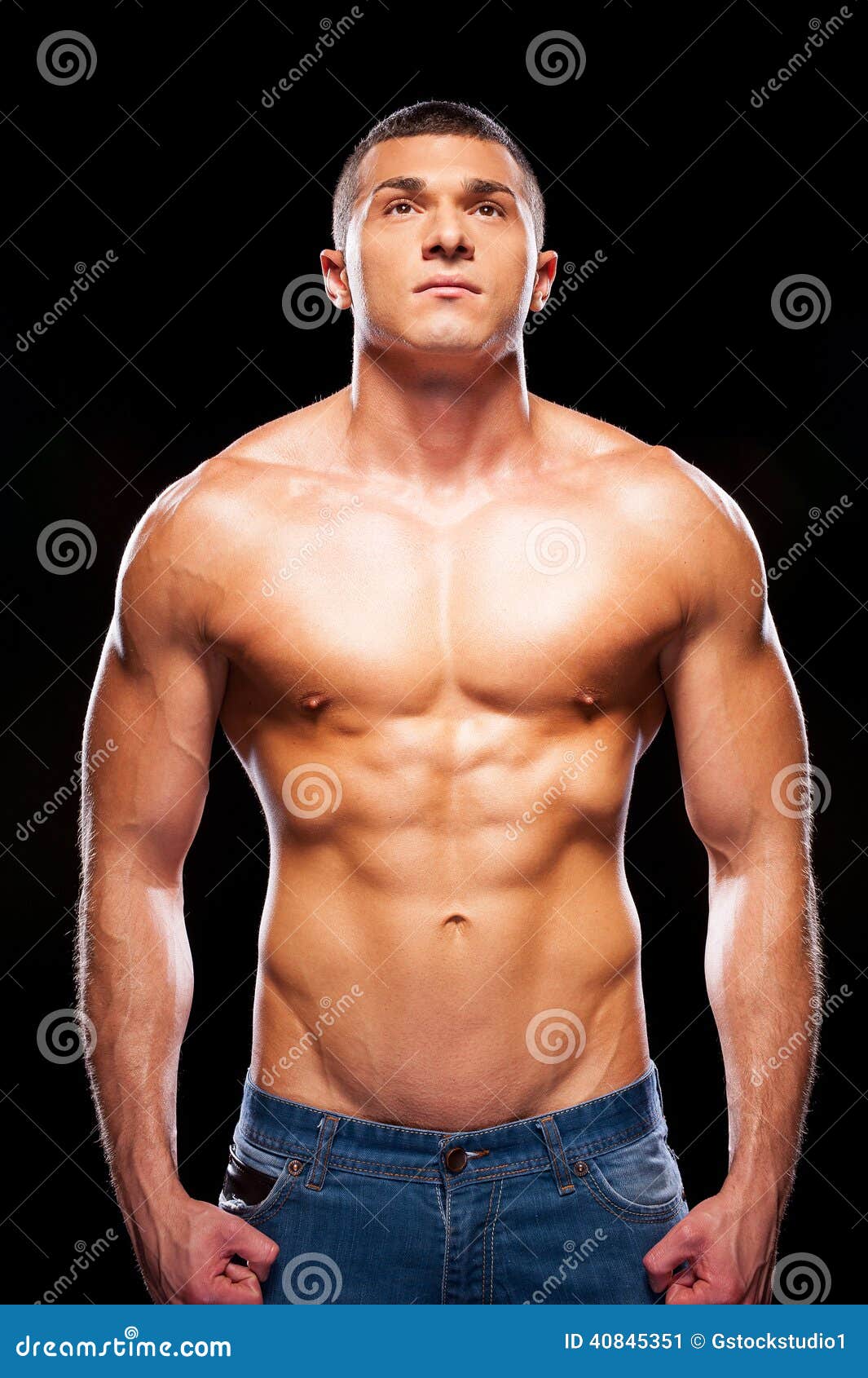 Starker Mann stockbild. Bild von menschlich, schön, obacht - 40845351