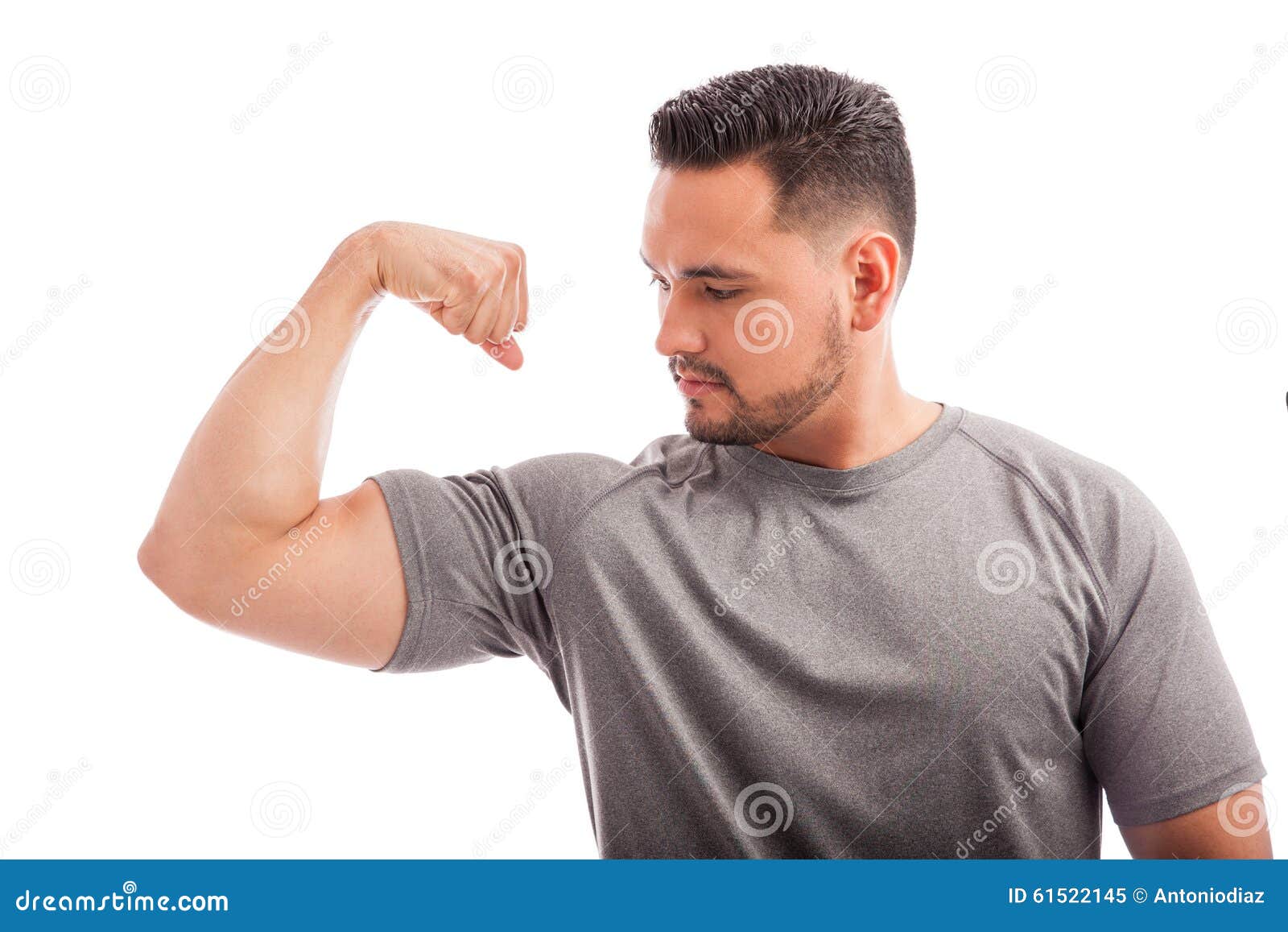 Starker Mann, Der Seinen Arm Biegt Stockbild - Bild von muskel, arme ...