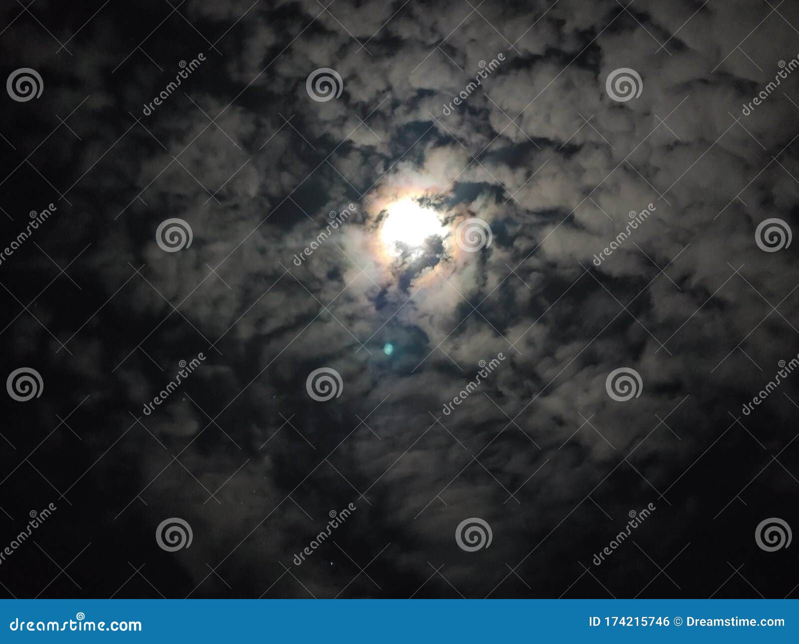Starlet Moonlight sky stock photo. Image of night, cloudy - 174215746