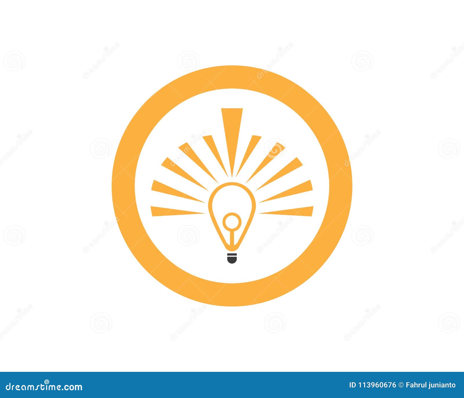 Starlight Bulb Logo Design Concept Stock Vector - Illustration of ...