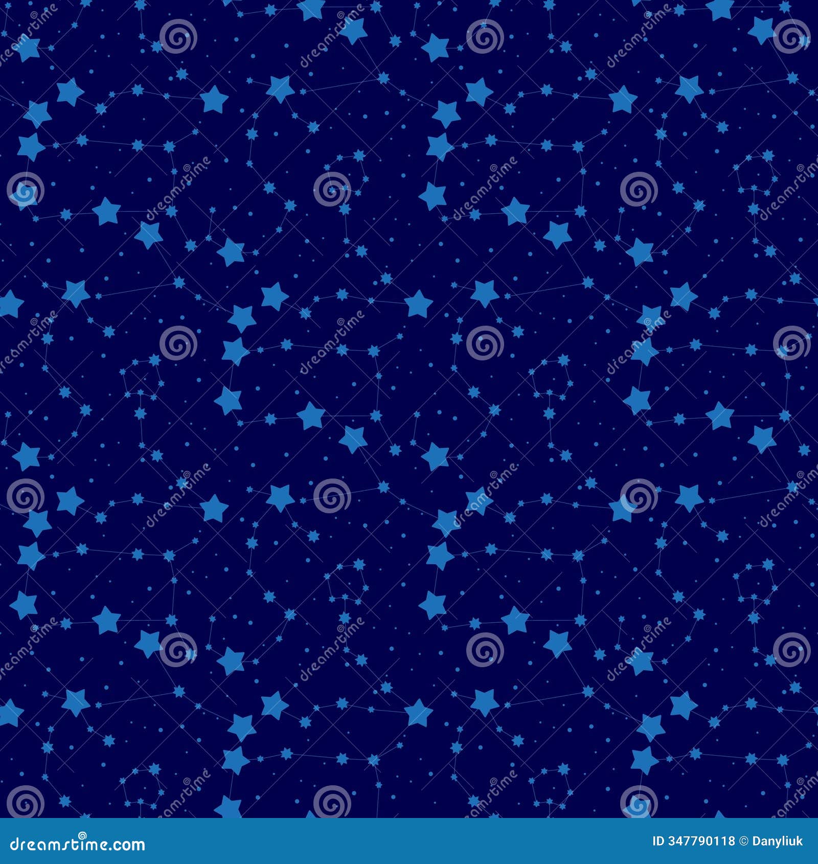 Starlight Constellations Seamless Pattern Vector Illustration. Magic ...