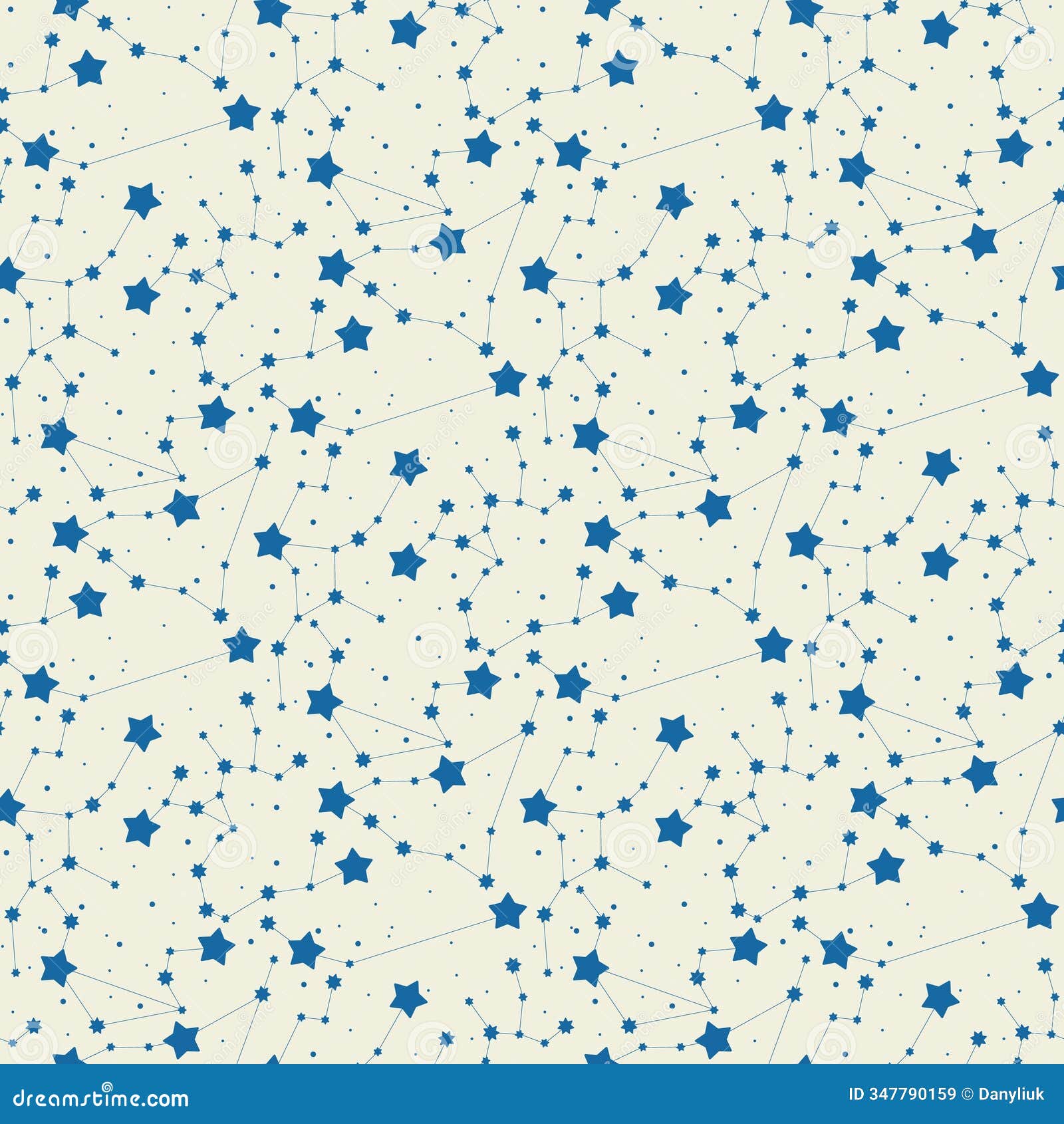 Starlight Constellations Seamless Pattern Vector Illustration. Magic ...