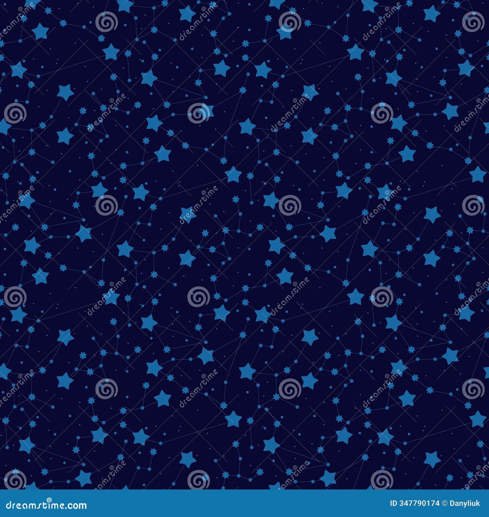 Starlight Constellations Seamless Pattern Vector Illustration. Magic ...