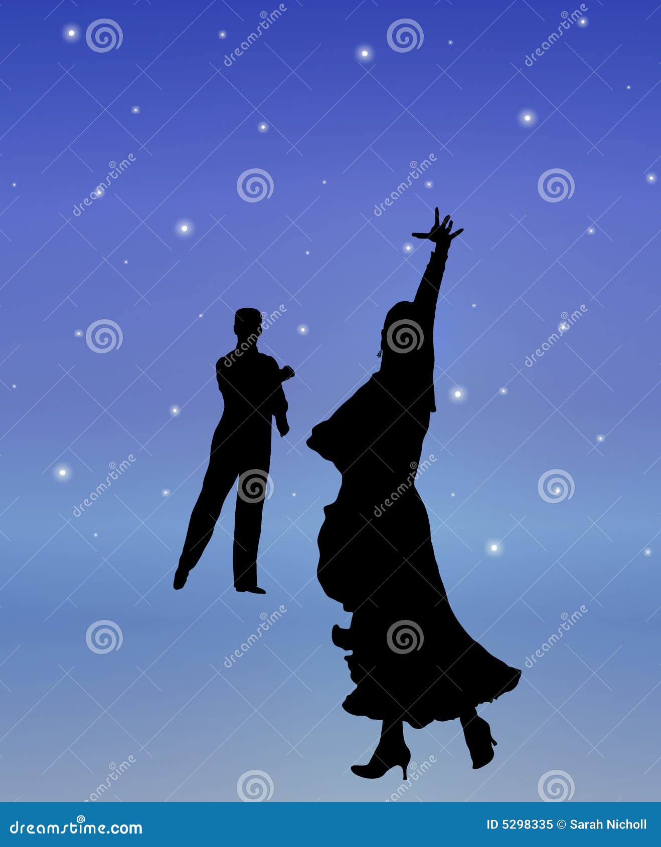 Starlight Dance 2 stock illustration. Illustration of exercise - 5298335