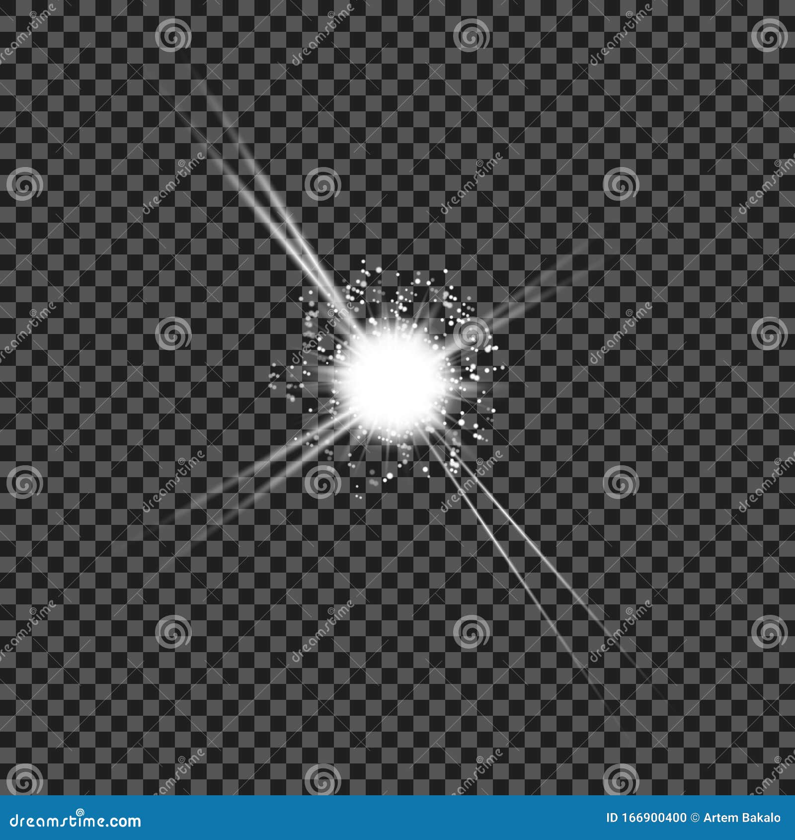 Starlight Effect, Many Stars On Transparent Background Stock ...