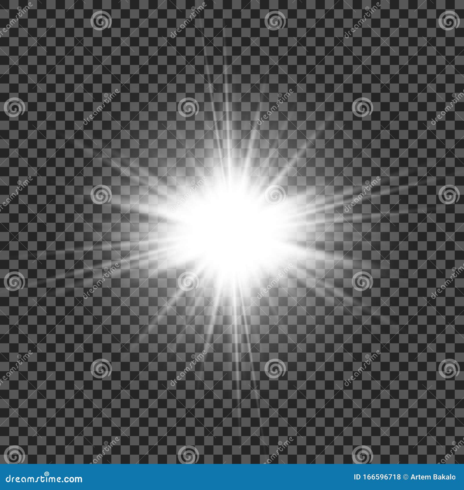 Starlight Effect, Many Stars On Transparent Background Stock ...
