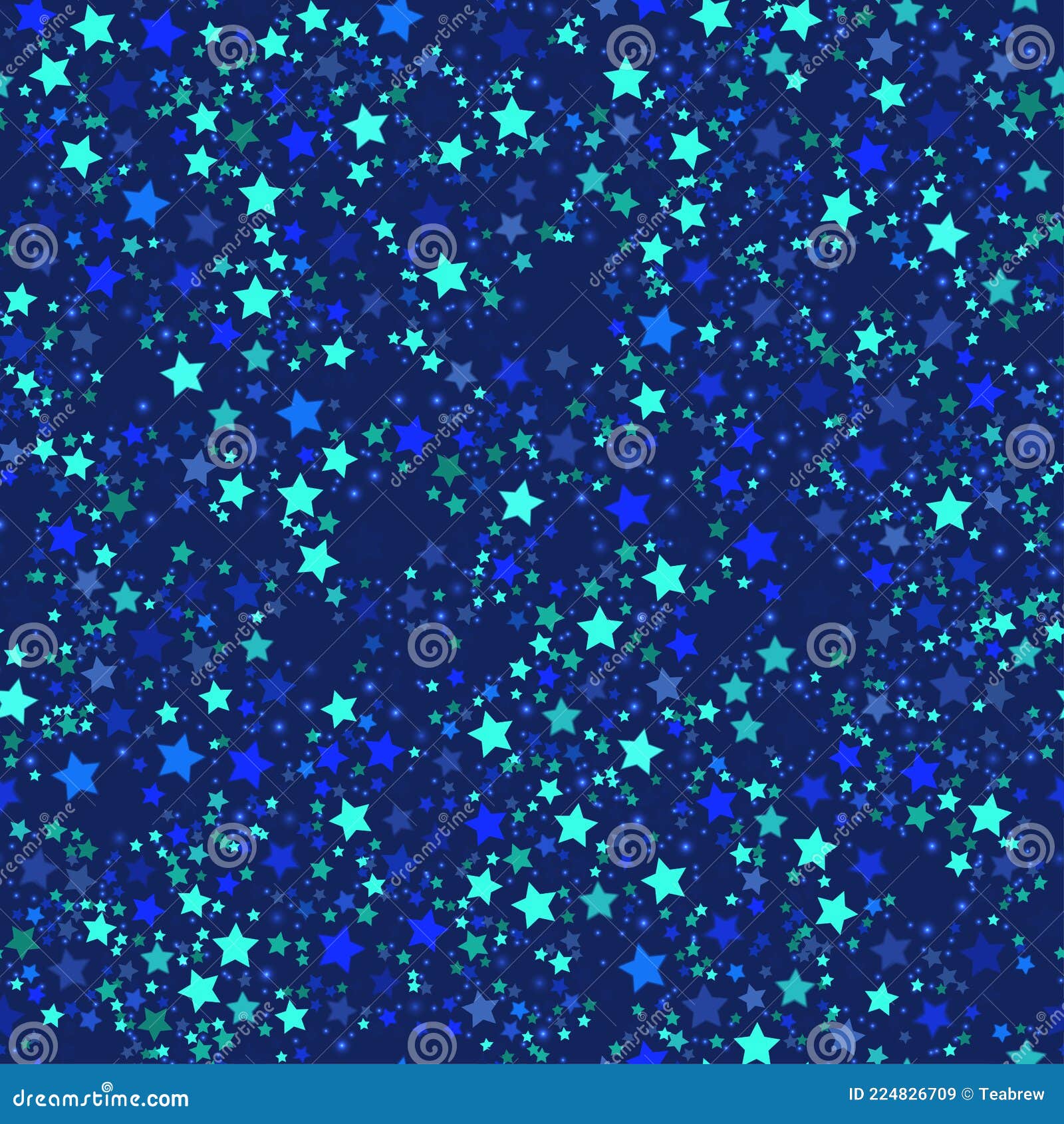 Starlight Seamless Pattern Vector Illustration in Flat Design Stock ...