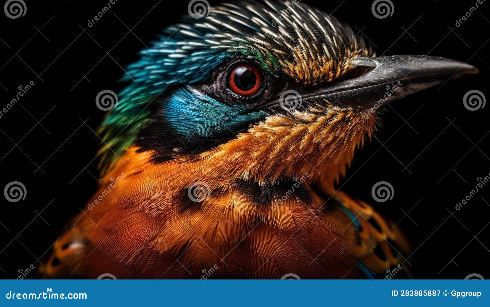 Starling Perching on Branch, Eye in Focus Generated by AI Stock Image ...