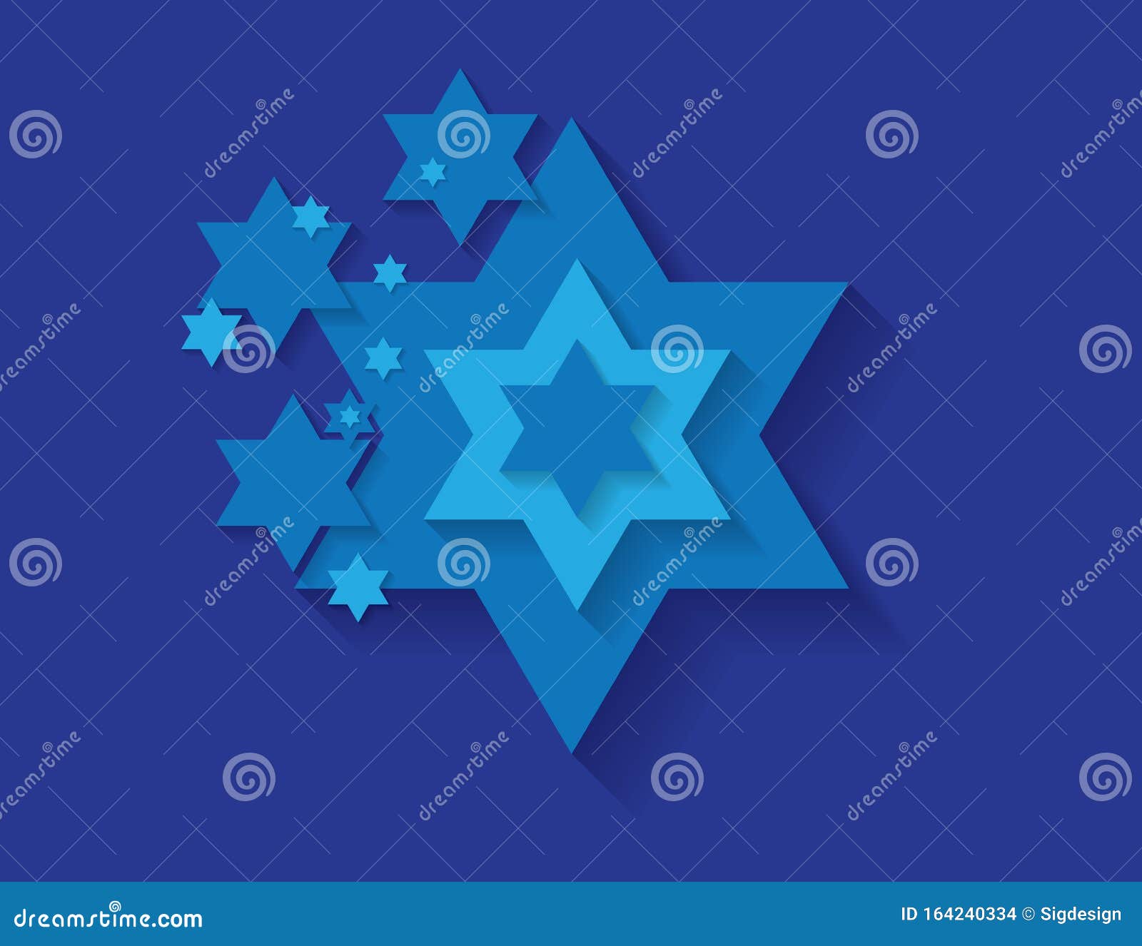 Abstract Blue Star of David Background Stock Vector - Illustration of ...