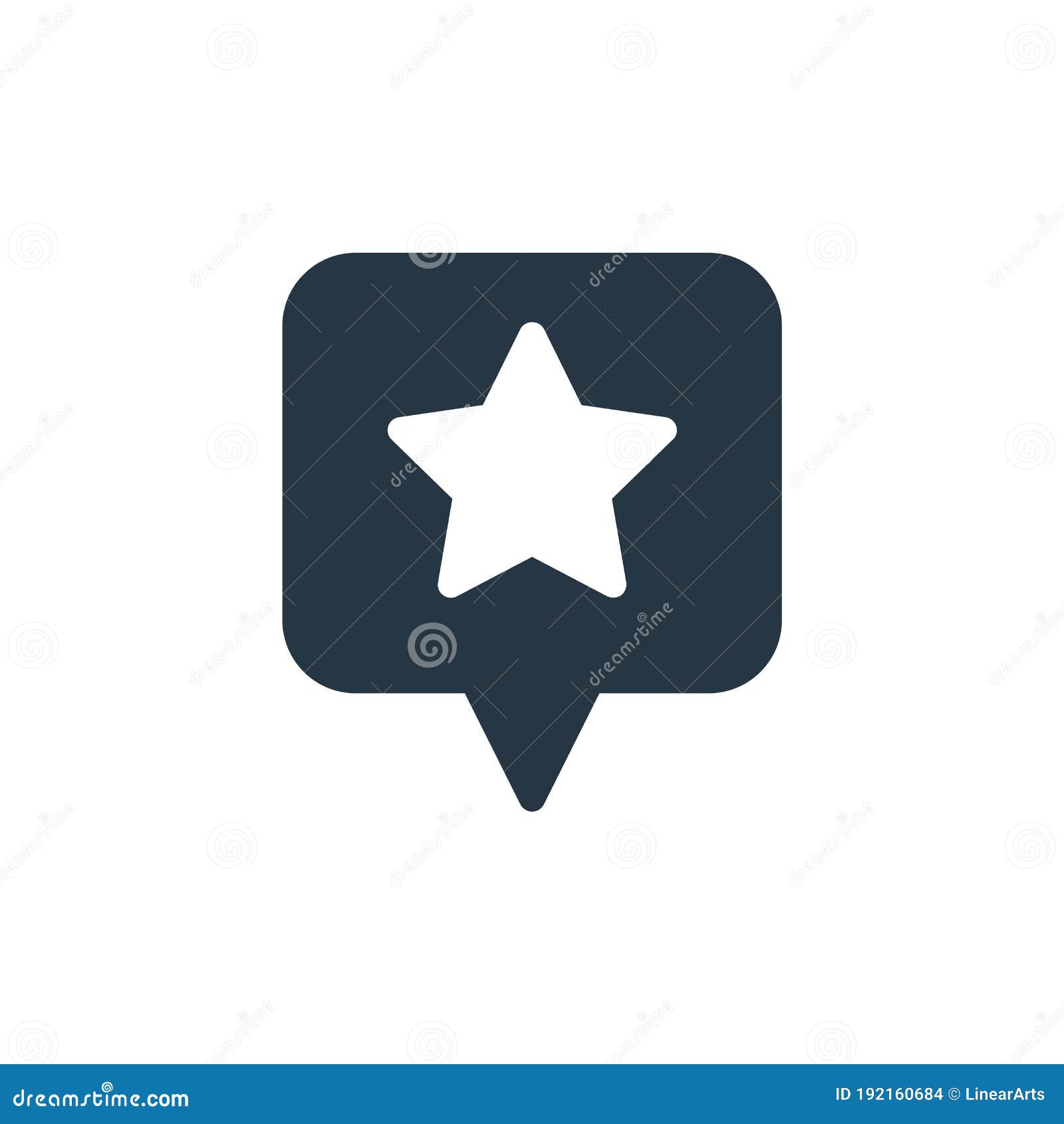 Starred Message Icon Vector from Sosmed Concept. Thin Line Illustration ...