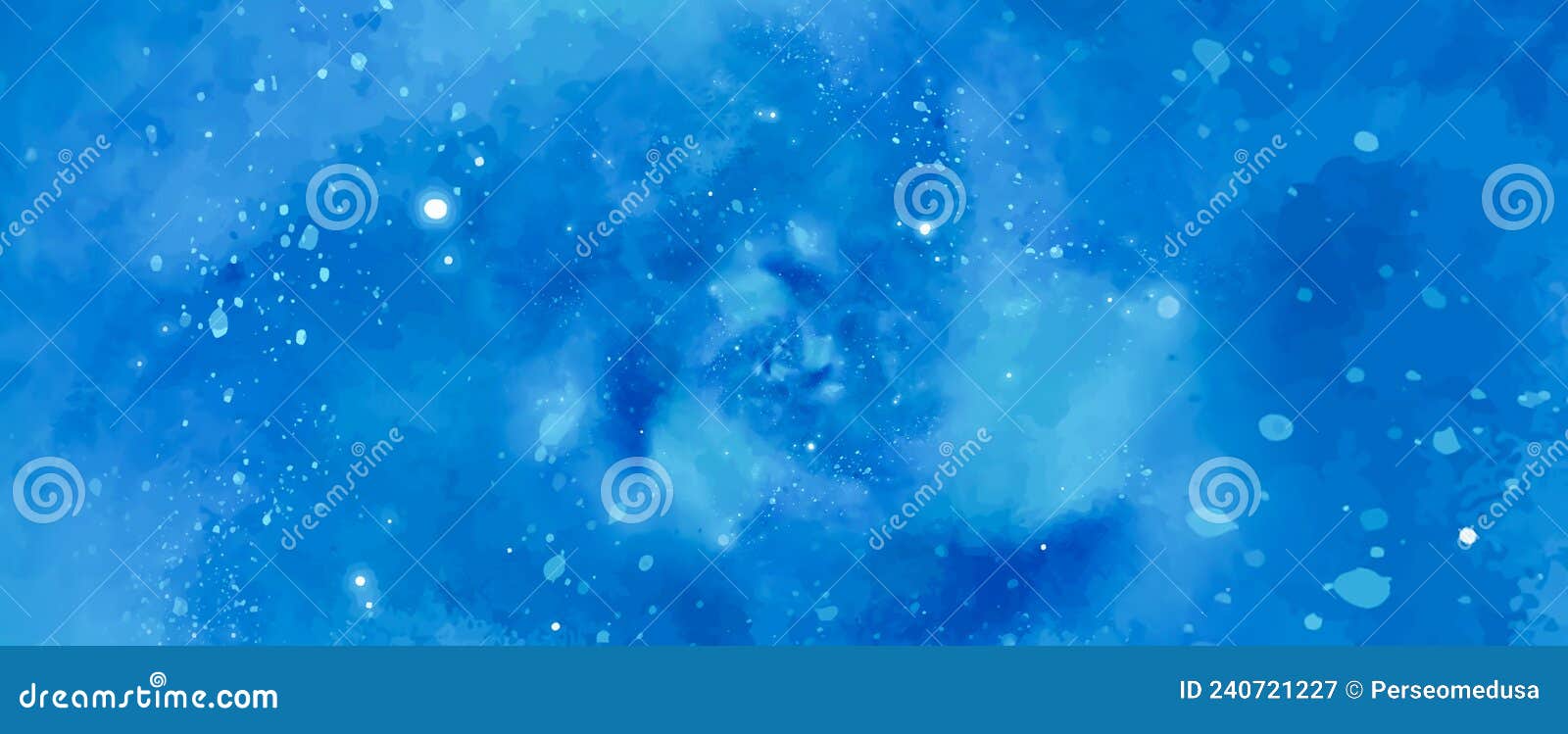 Starry Blue Background with Optical Spiral and Futuristic Design Stock ...