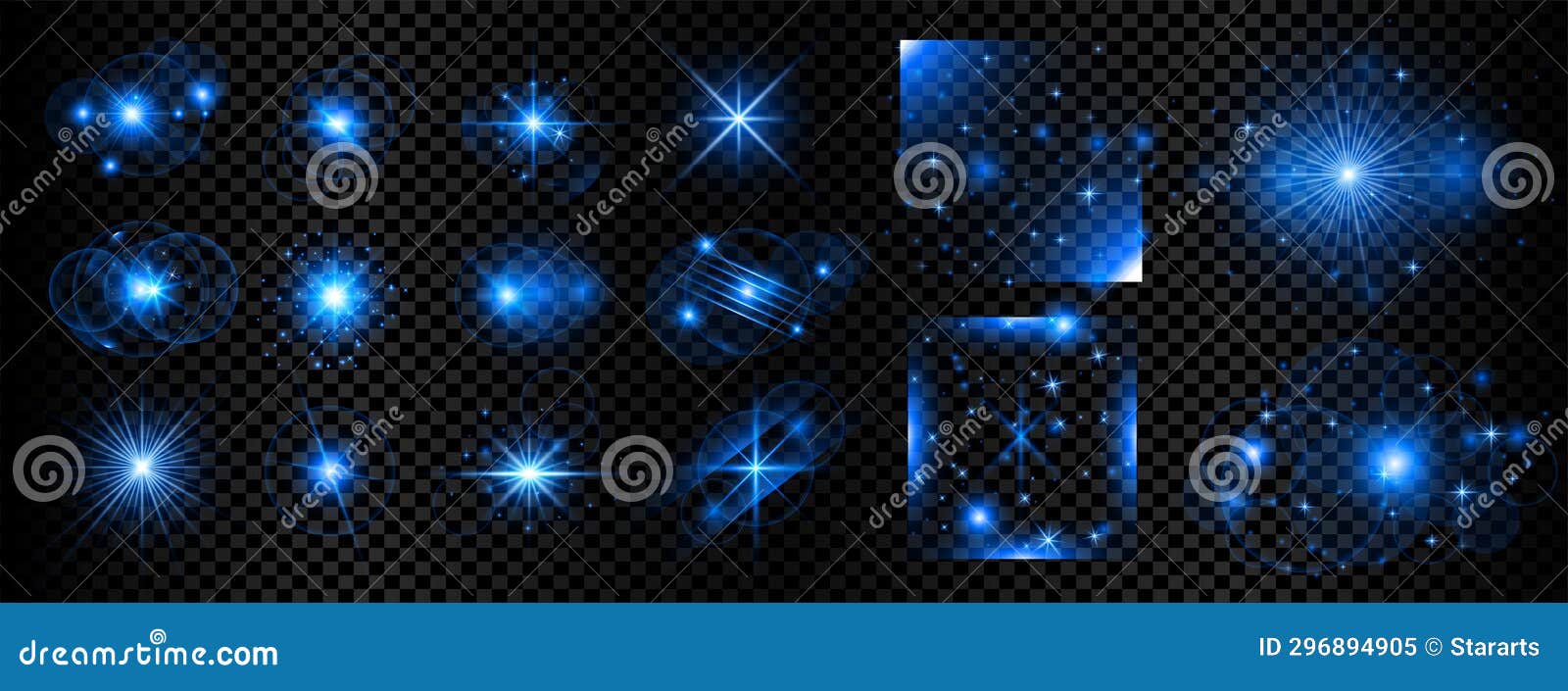 Starry Blue Magical Beam Light Background in Collection Stock ...