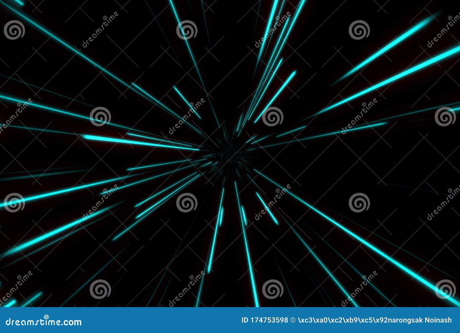 Starry Bright Glowing Lights Flying Extremely Fast Lightspeed through ...