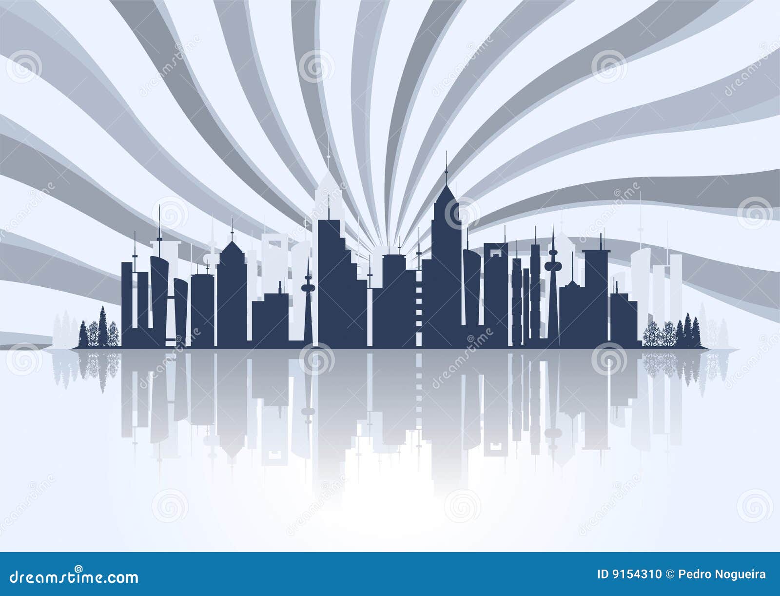 Starry city escape stock vector. Illustration of park - 9154310