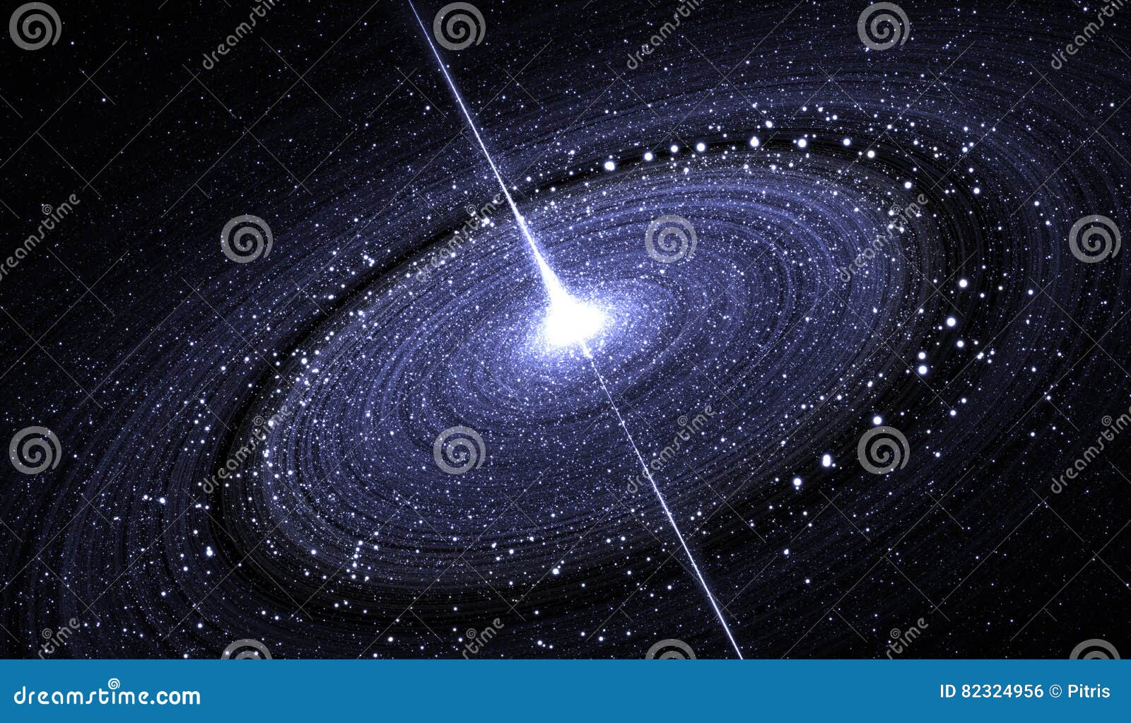 Accretion Disc Formation With Giant Star Light In Black Hole Outline ...