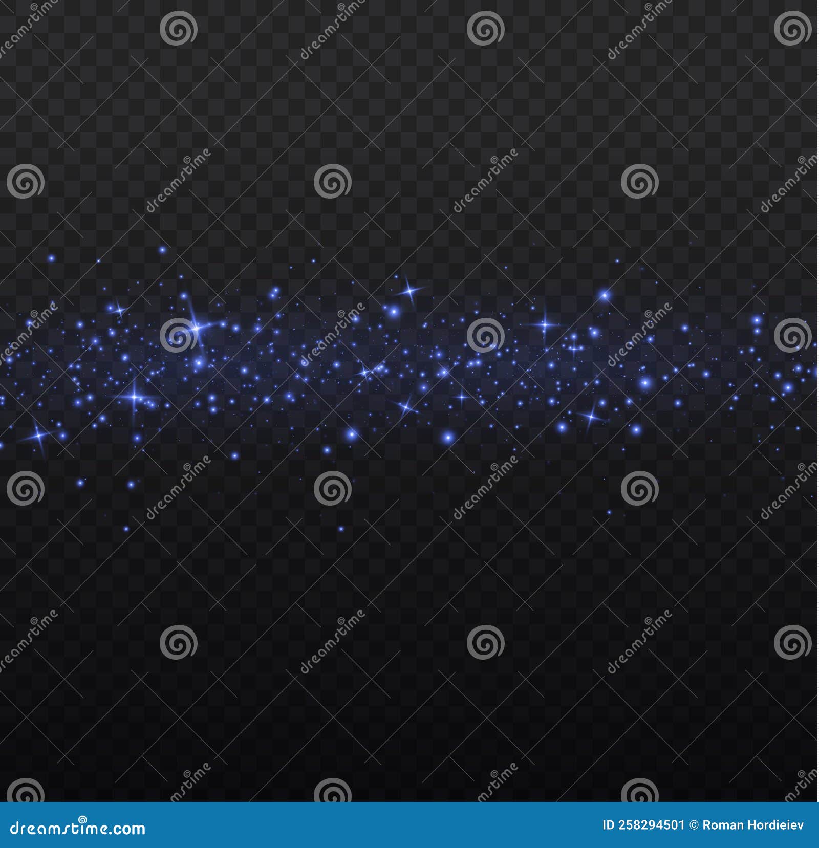 Starry Dust, Flash Light Spark, Sparkle Blue Star Stock Vector ...
