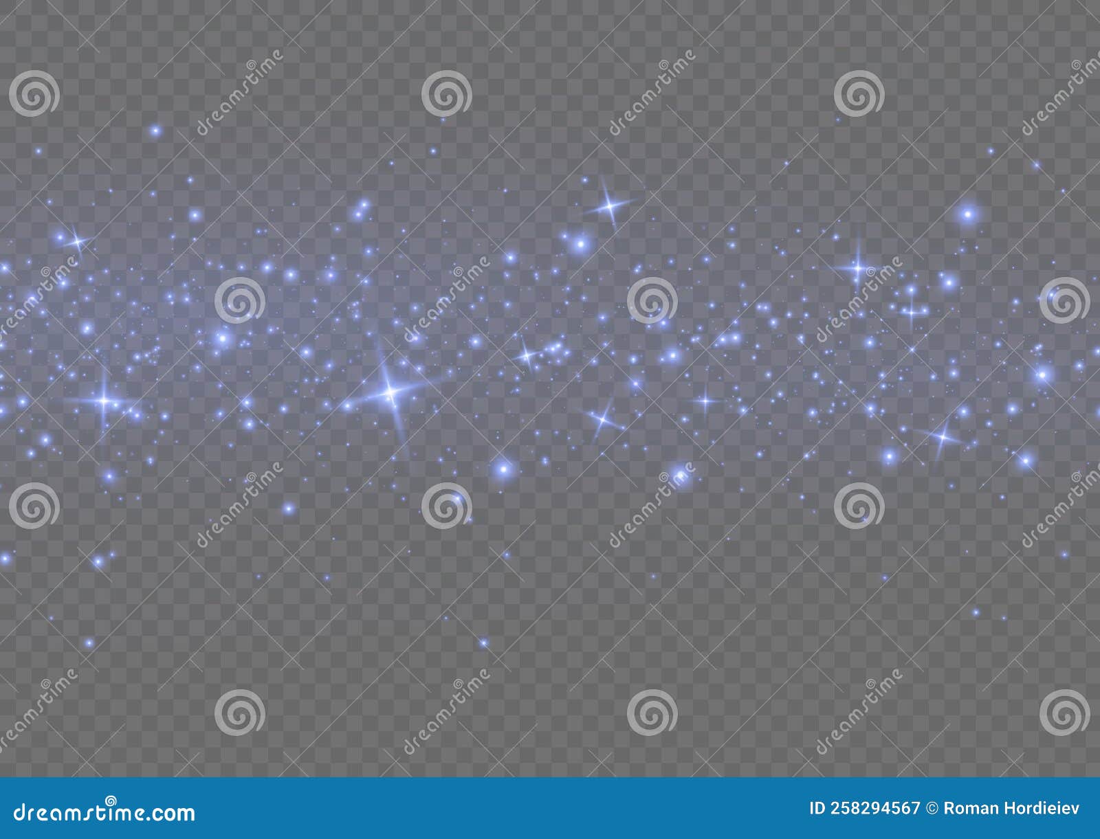 Starry Dust, Flash Light Spark, Sparkle Blue Star Stock Vector ...