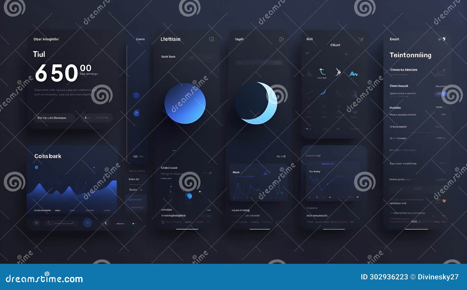 Starry Eclipse: Elegant Dark Mode Interface. AI Generate Stock ...