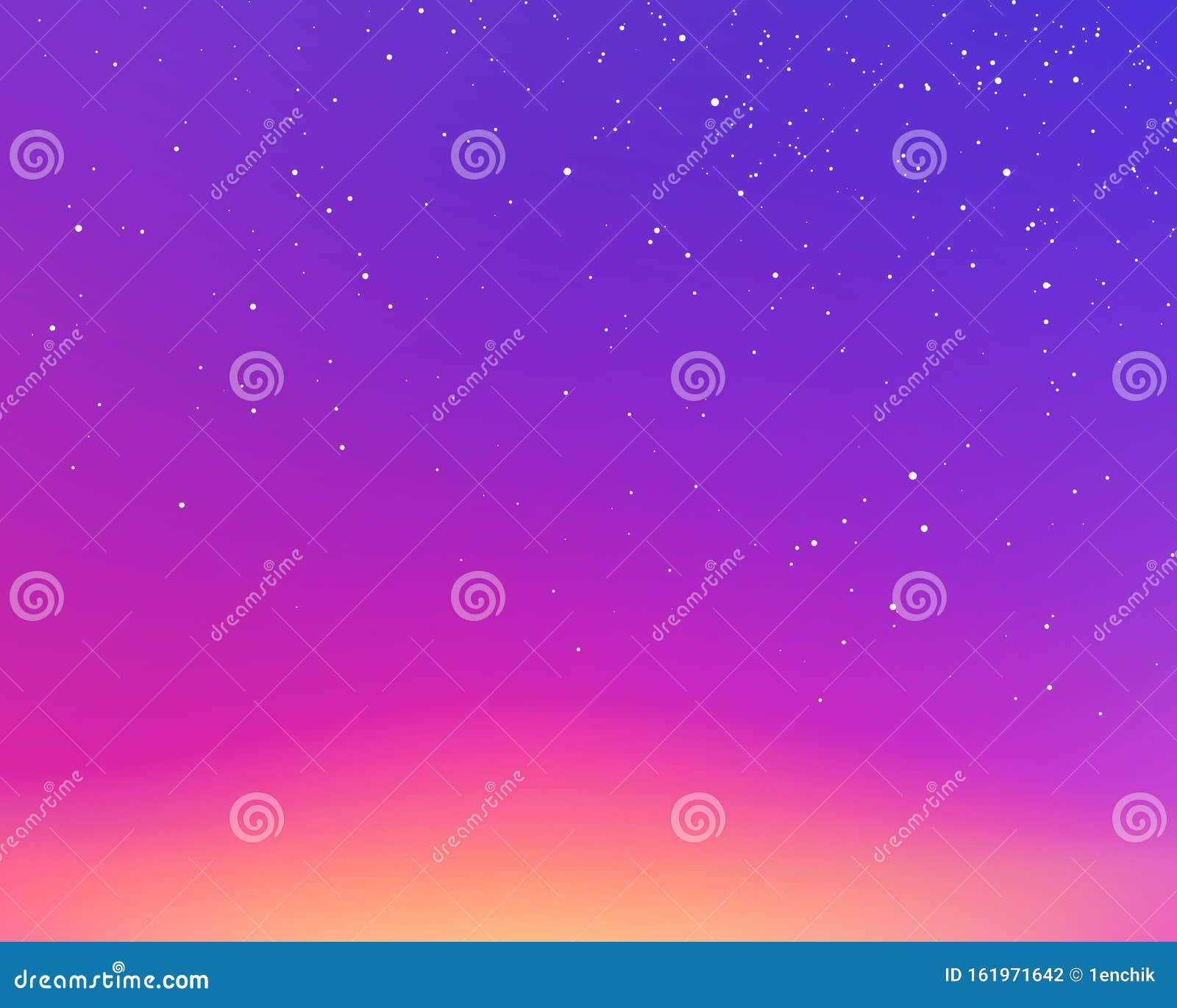 Starry Evening Violet Sunset Sky Vector Gradient Background Stock ...