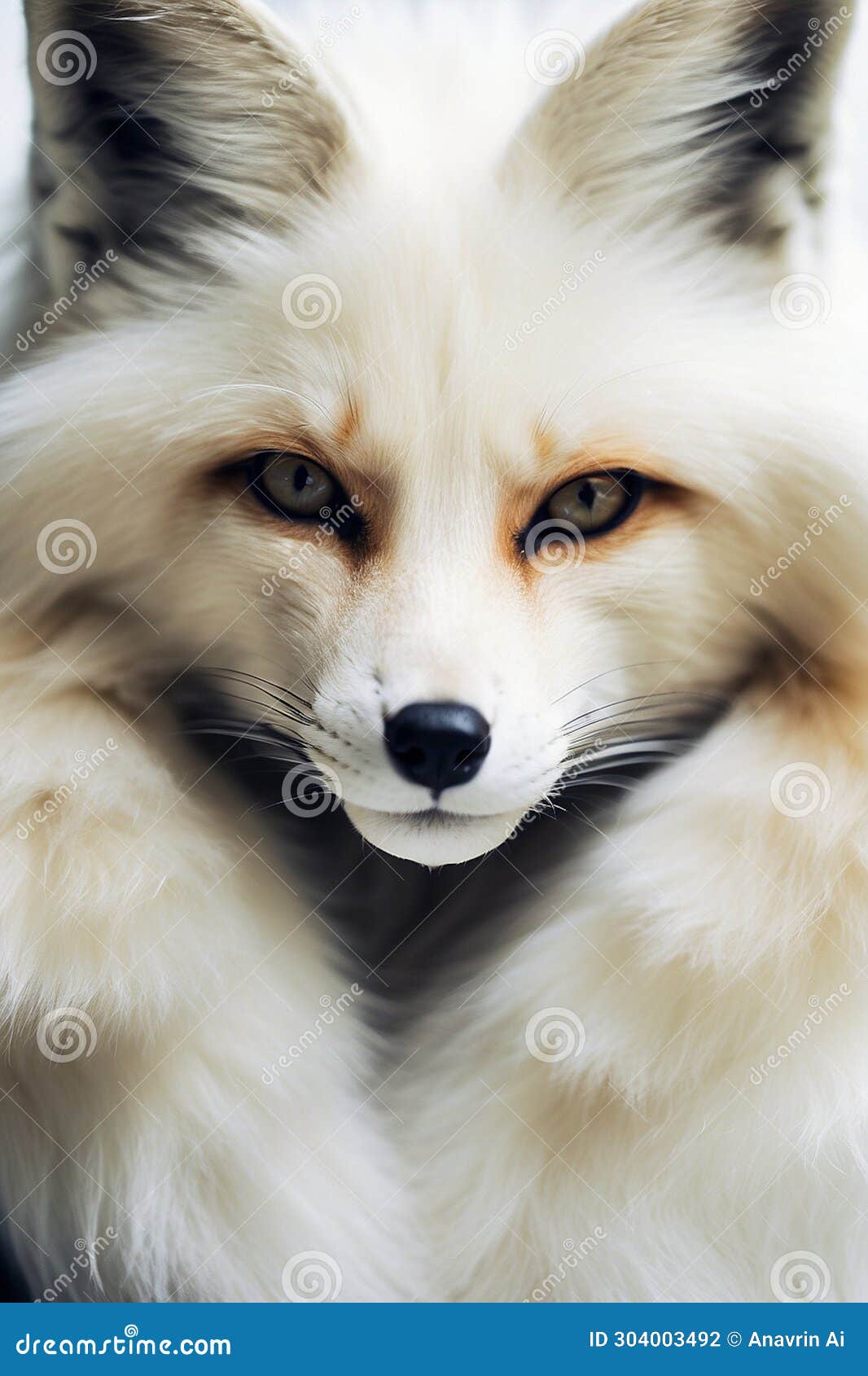 A Starry-eyed Immaculate Kitsune. Japanese Folklore. AI Generated Stock ...