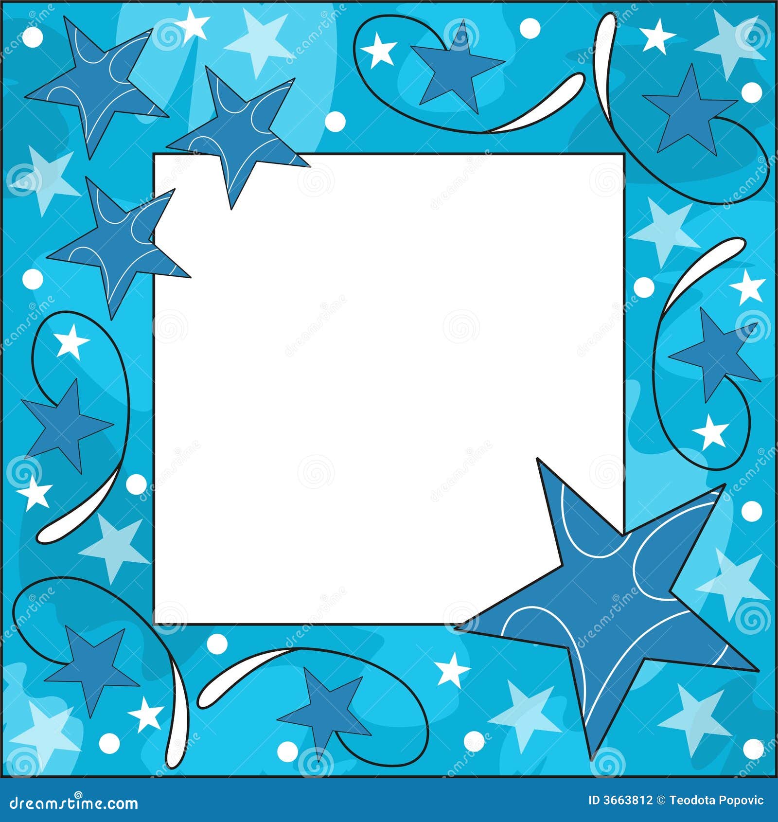 Starry frame stock illustration. Illustration of starry - 3663812