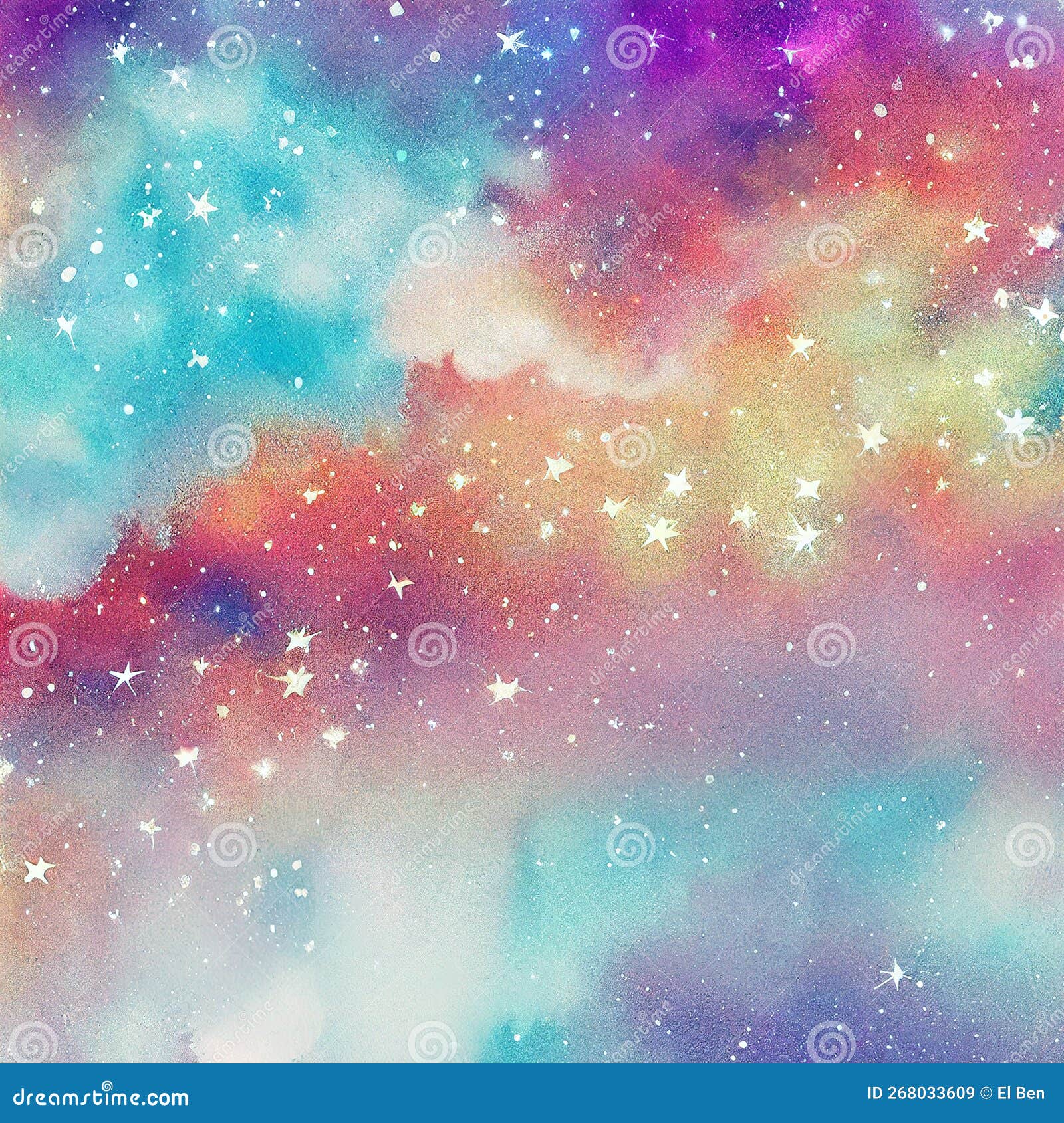 Starry Galaxy Nebula Space Background Stock Illustration - Illustration ...