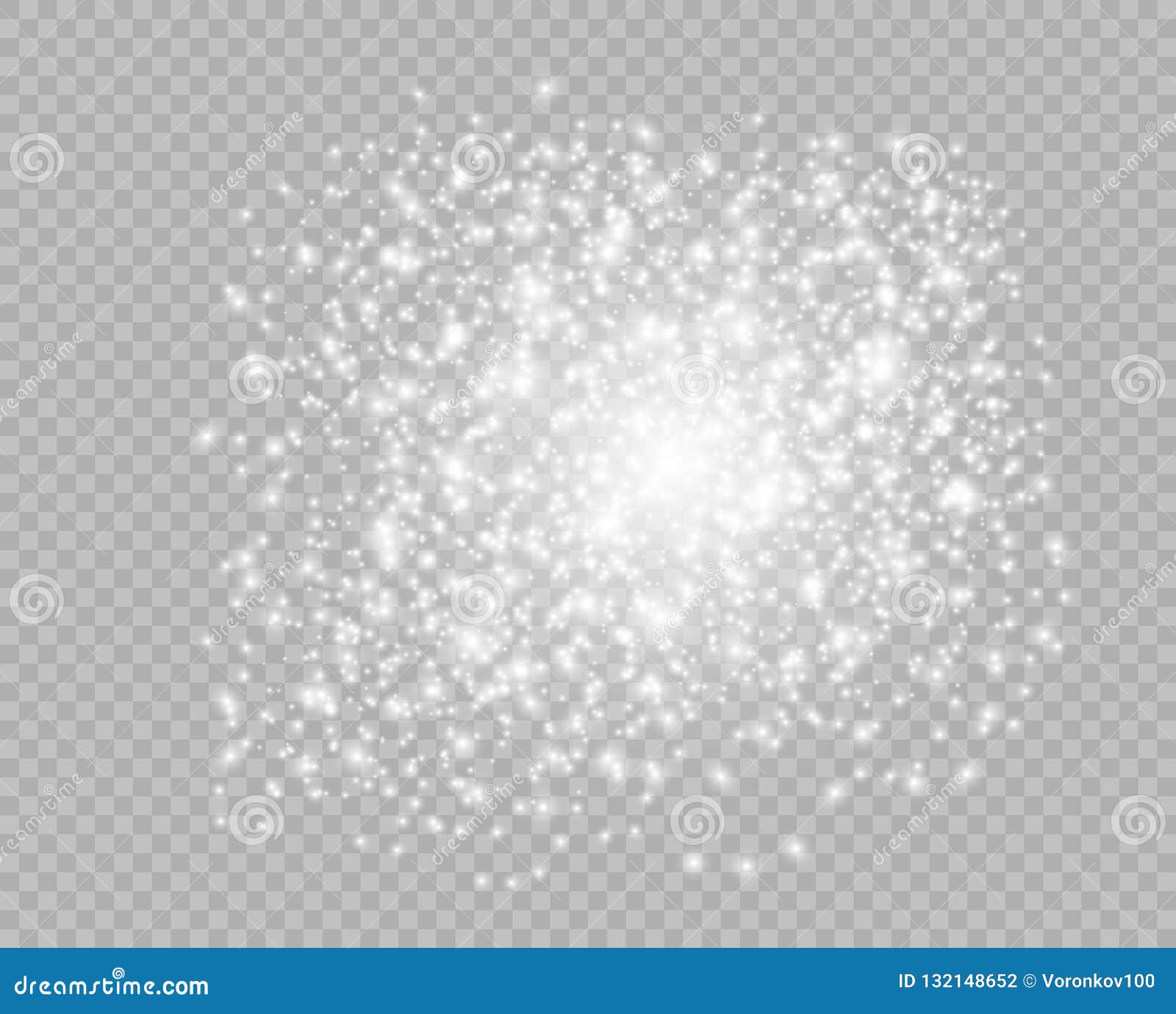 Starry Glittering Dust Elements. Glowing Light Particles. Christmas ...