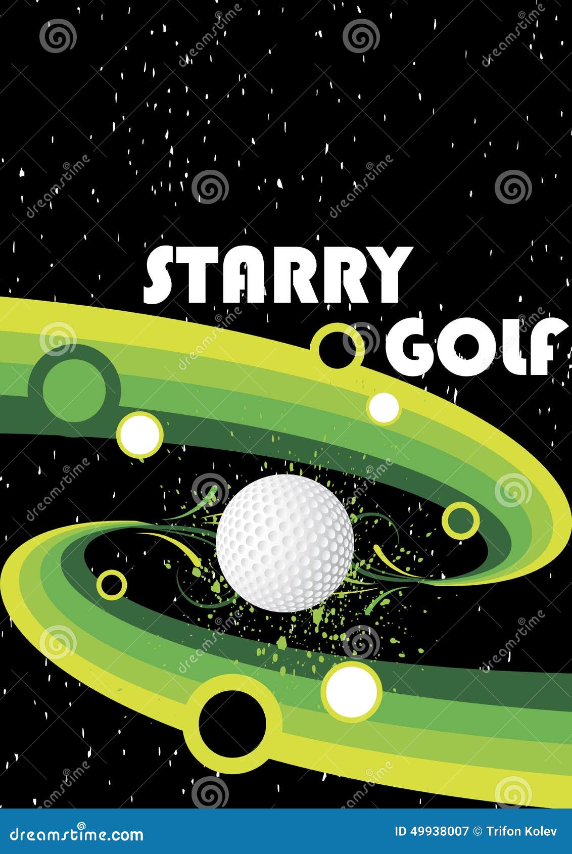 Starry golf stock vector. Illustration of green, white - 49938007
