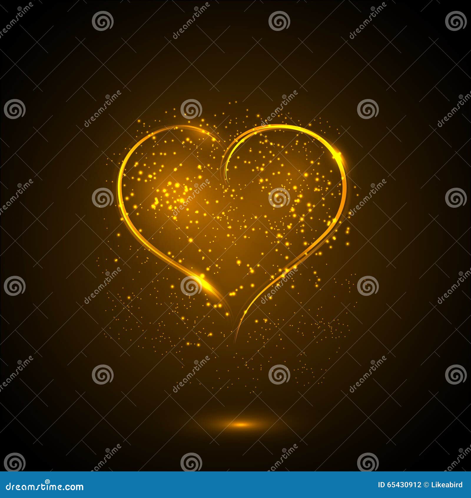 Starry heart stock vector. Illustration of frame, light - 65430912