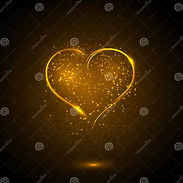 Starry heart stock vector. Illustration of frame, light - 65430912