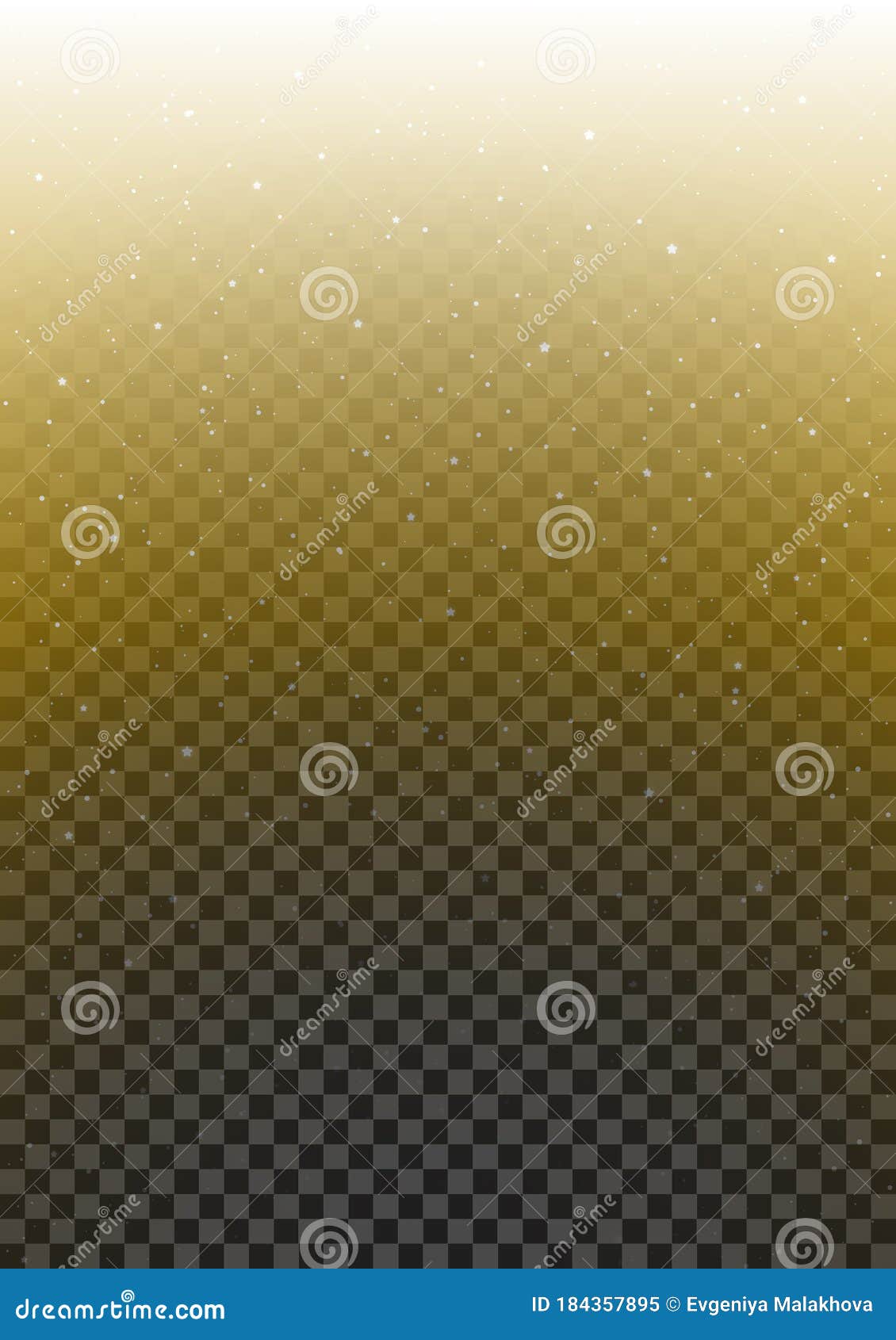 Starry Magic Golden Border on Transparent Background - Vector Design ...