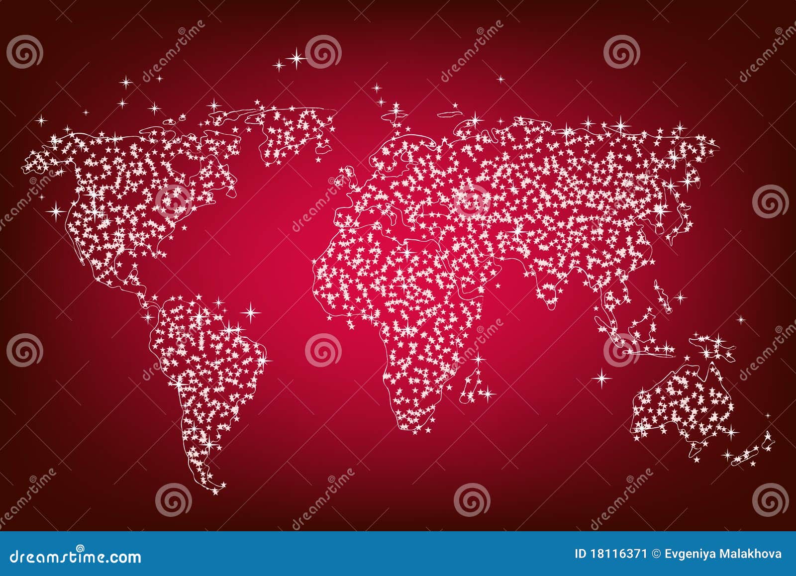 Starry map stock vector. Illustration of europe, color - 18116371