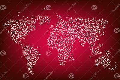 Starry map stock vector. Illustration of europe, color - 18116371