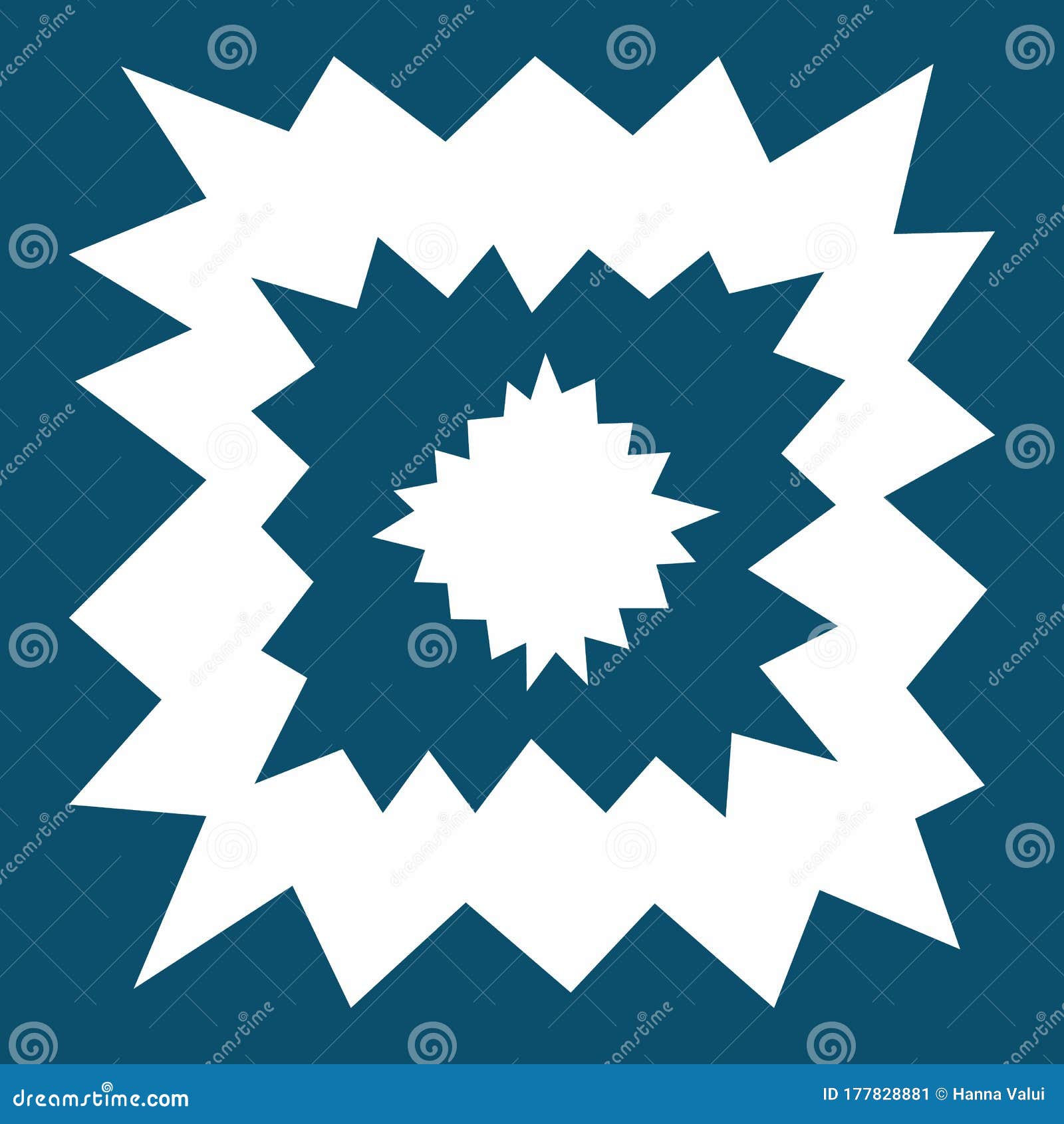 Starry Modern Square Tile, Geometry Shapes In Cold Tone. Irregular ...