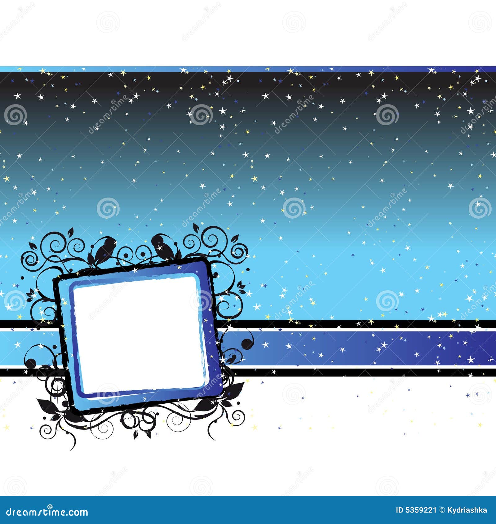 Starry Night Abstract Frame Stock Vector - Illustration of celebration ...