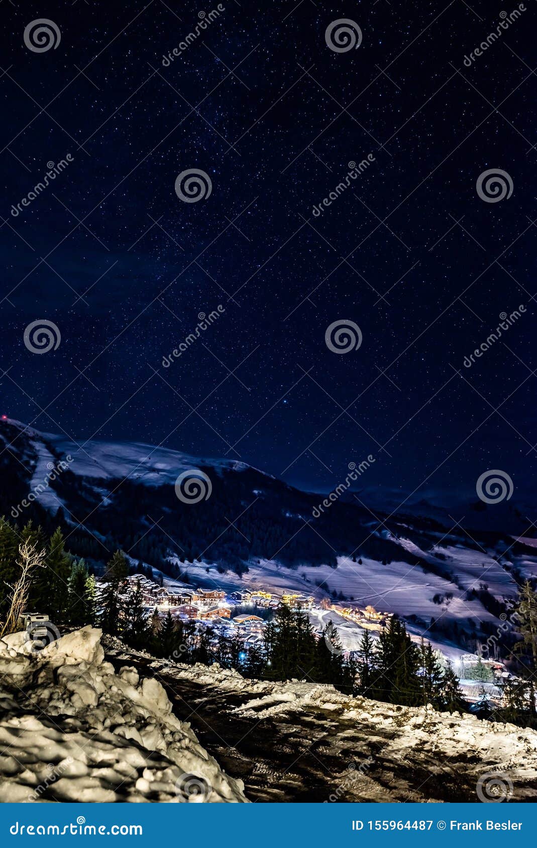A starry night in the alps stock image. Image of vacation - 155964487